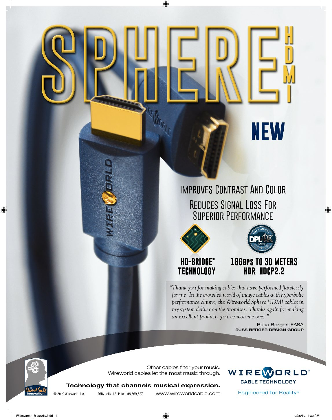 Sphere HDMI (2019) – Wireworld Cable Technology Resources